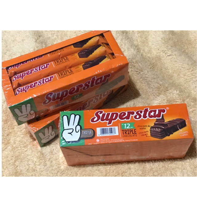Jual ROMA WAFER SUPERSTAR STICK COKELAT ISI 12PC | Shopee Indonesia