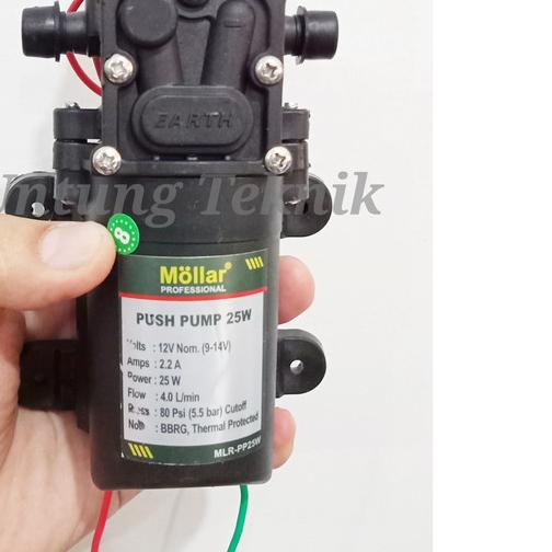 Jual Mollar PP25W Pompa Air mini DC 12 Volt Push Pump 25 watt ...