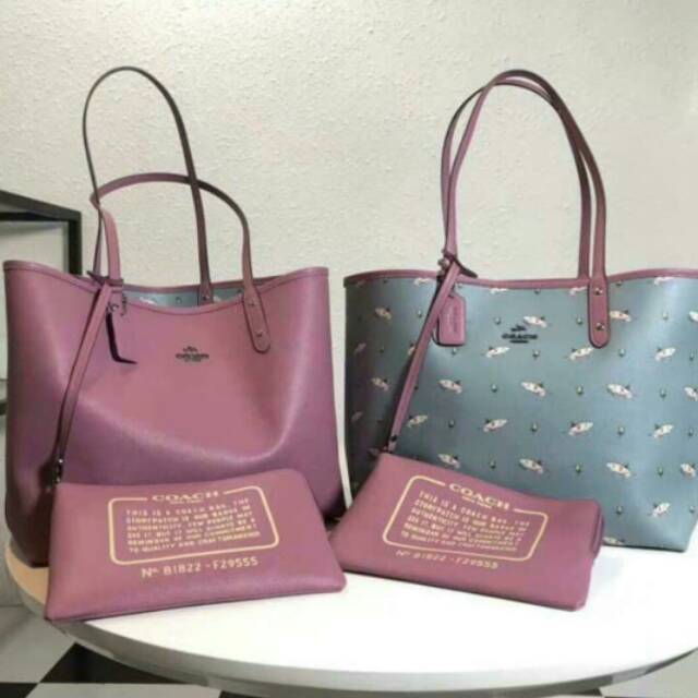 Jual Totebag flamingo pink biru navy tas original authentic COACH City ...
