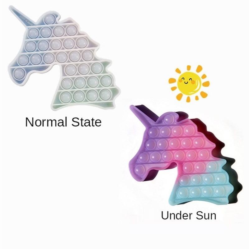 Jual PRODUK BARU POP IT UNICORN UV pop its Fidget Toy unicorn uv glow ...