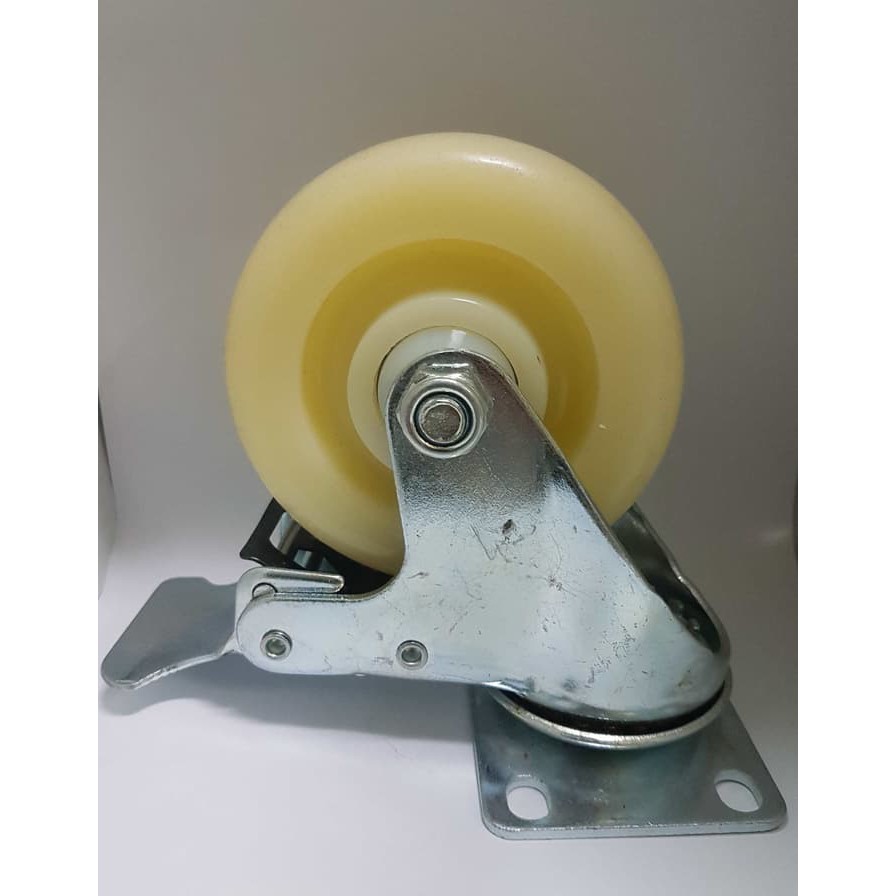 Jual Roda full nylon 5" brake(rem) Ranger Germany | Shopee Indonesia