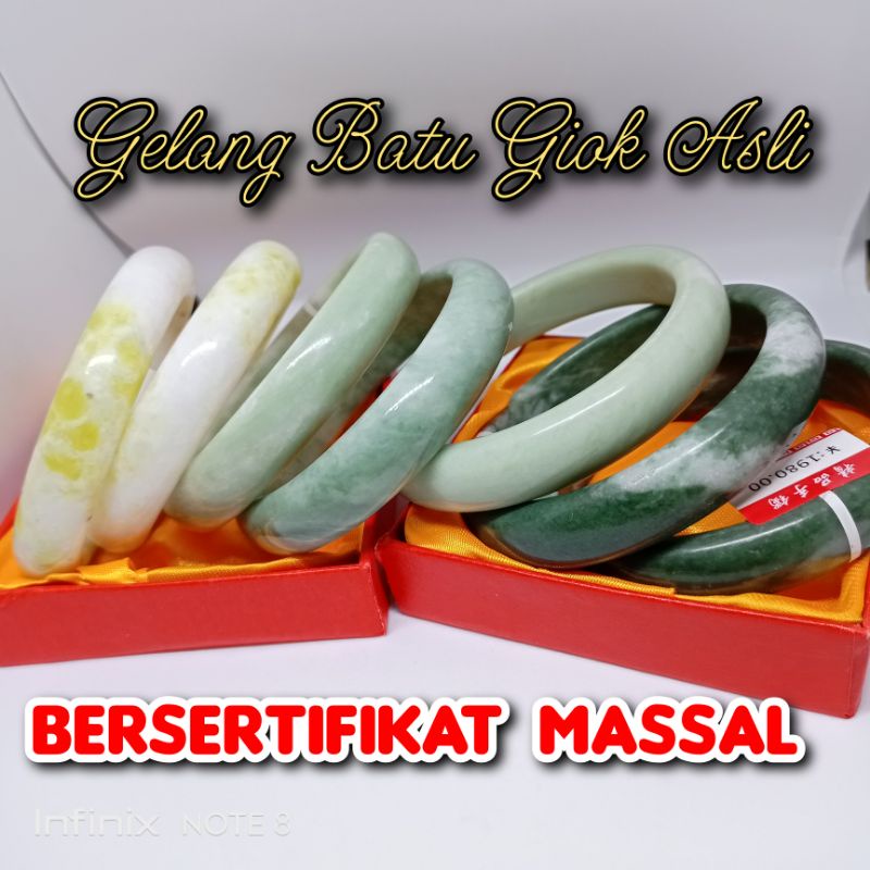 Jual GELANG BATU GIOK ASLI ALAM CHINA BERSERTIFIKAT MASSAL. | Shopee ...