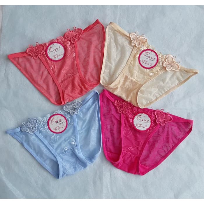 Jual CD.1102.FT2 - CELANA DALAM BROKAT DENGAN KUPU KUPU SEXY - Fuchsia ...