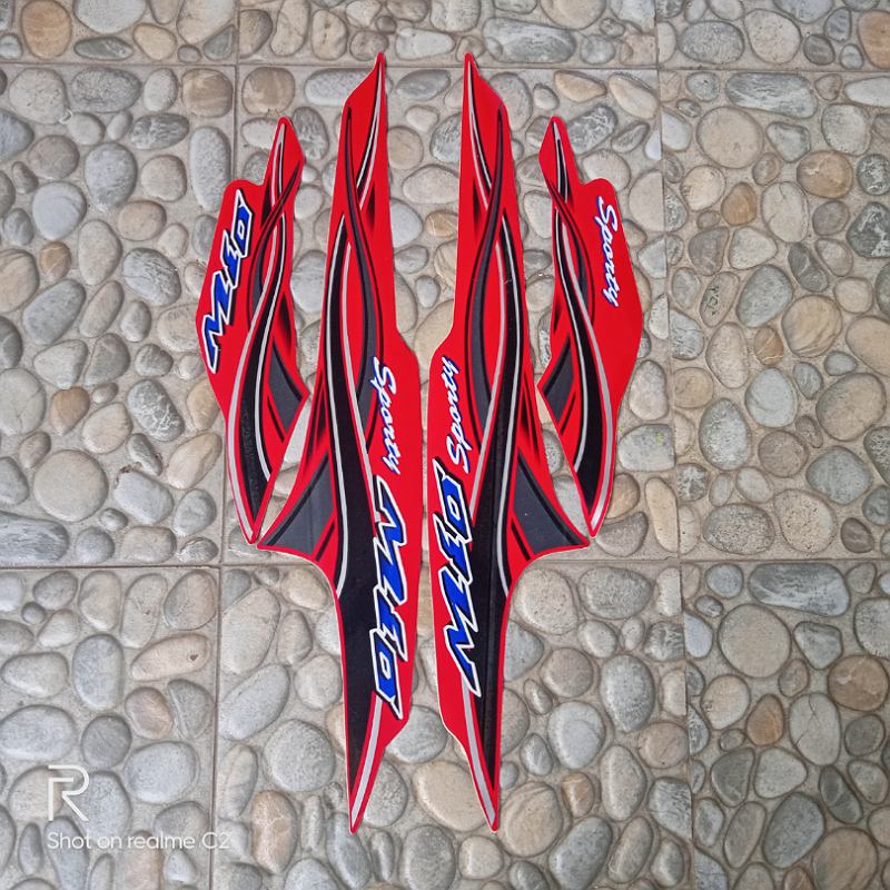 Jual stiker striping motor mio sporty 2005 merah | Shopee Indonesia