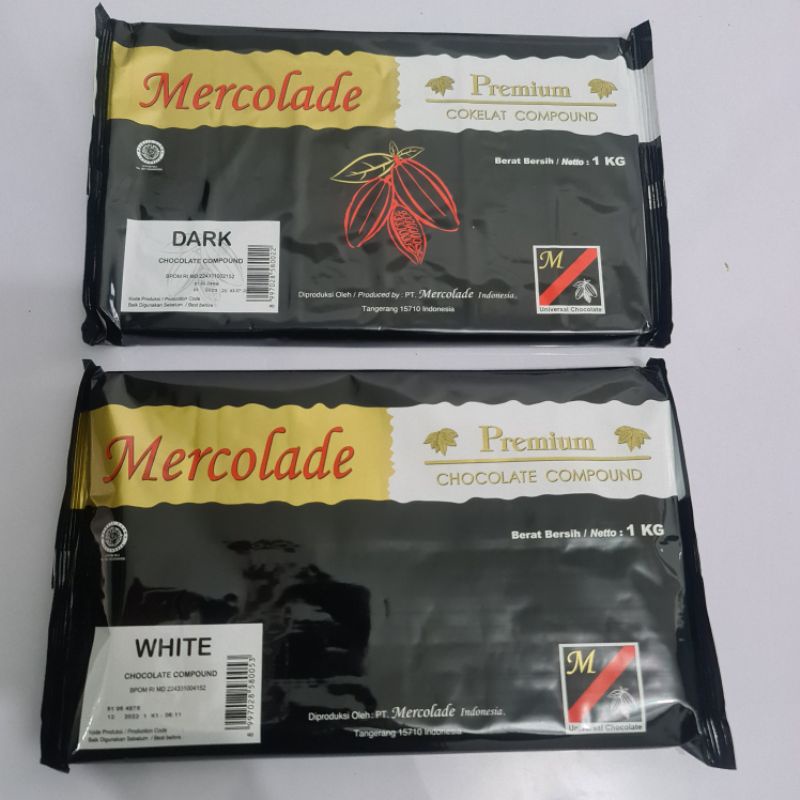 Jual Coklat Compound Mercolade Dark dan White 1Kg | Shopee Indonesia