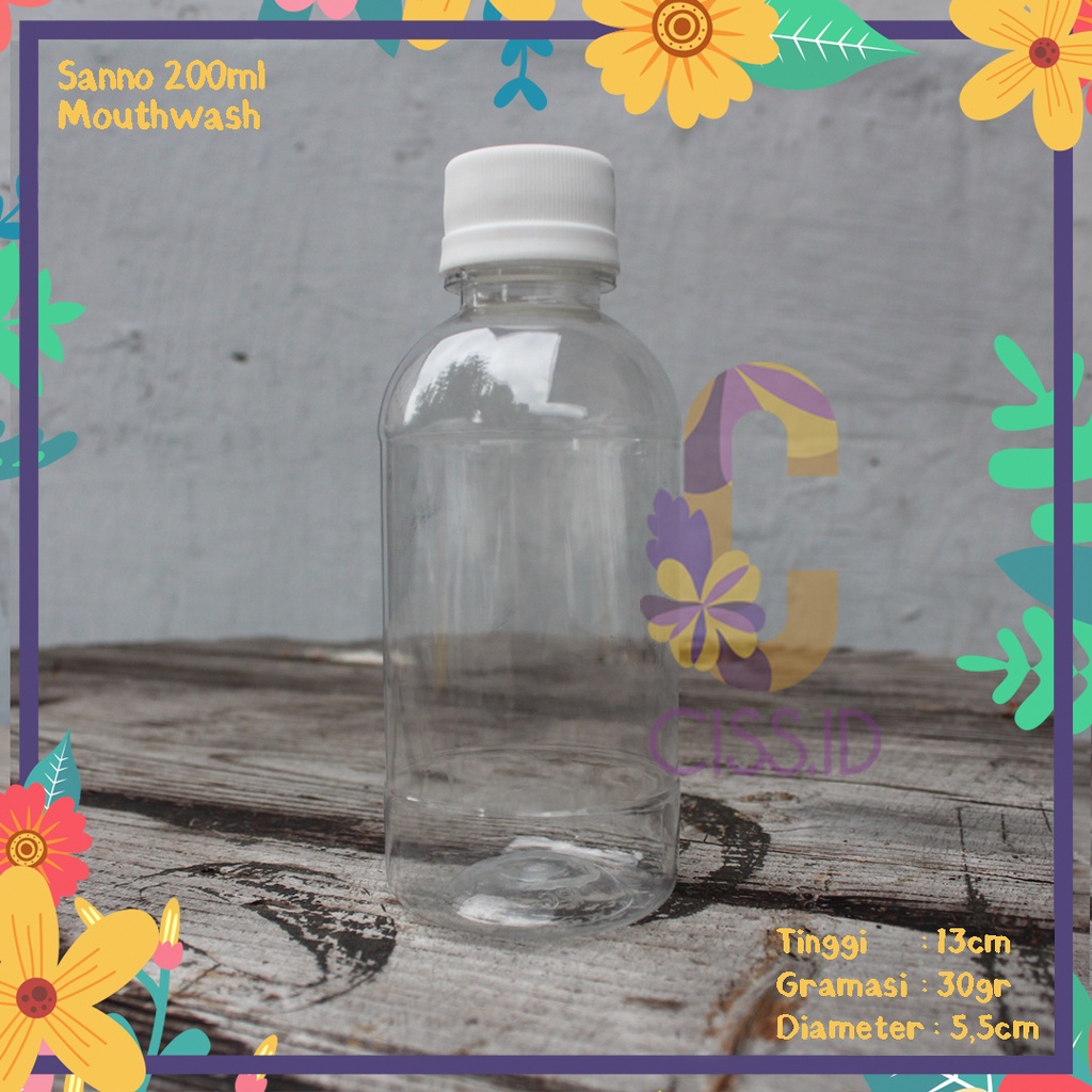 Jual BOTOL PLASTIK SANO 200ML SANNO MOUTHWASH TEBAL OBAT KUMUR MADU ...