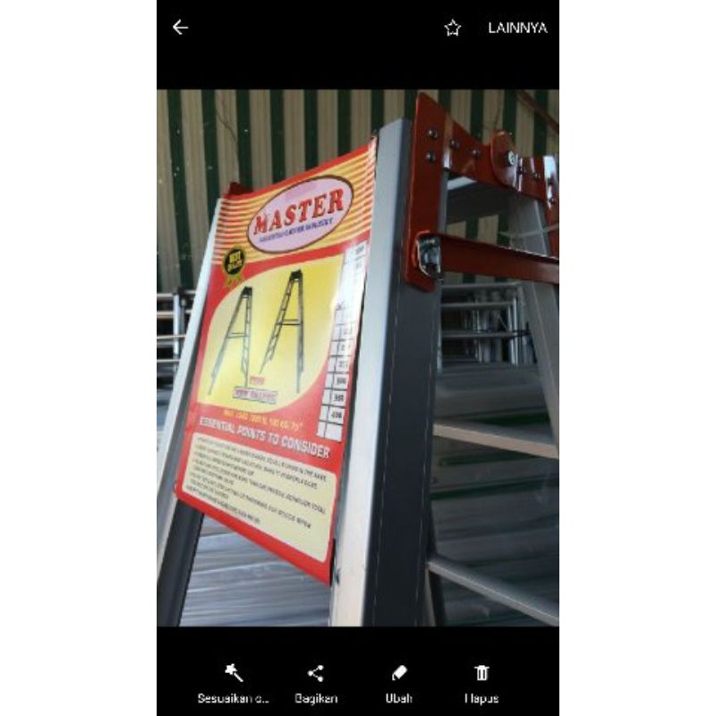 Jual Tangga Lipat Aluminium 2 meter merk MASTER [ Kusus Pulau Jawa dan ...