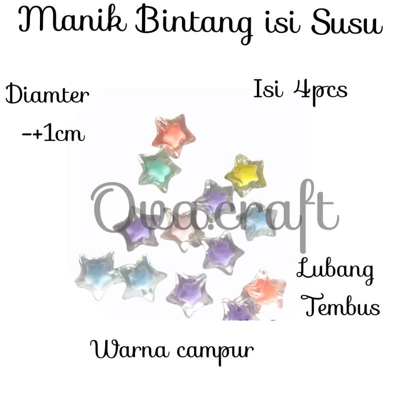 Jual manik bintang isi susu isi 4pcs | Shopee Indonesia