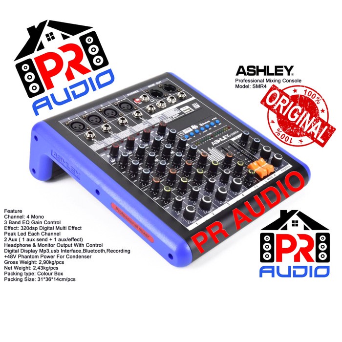 Jual Mixer Audio ASHLEY SMR4 / SMR 4 / SMR-4(4 Channel)ORIGINAL BEST ...