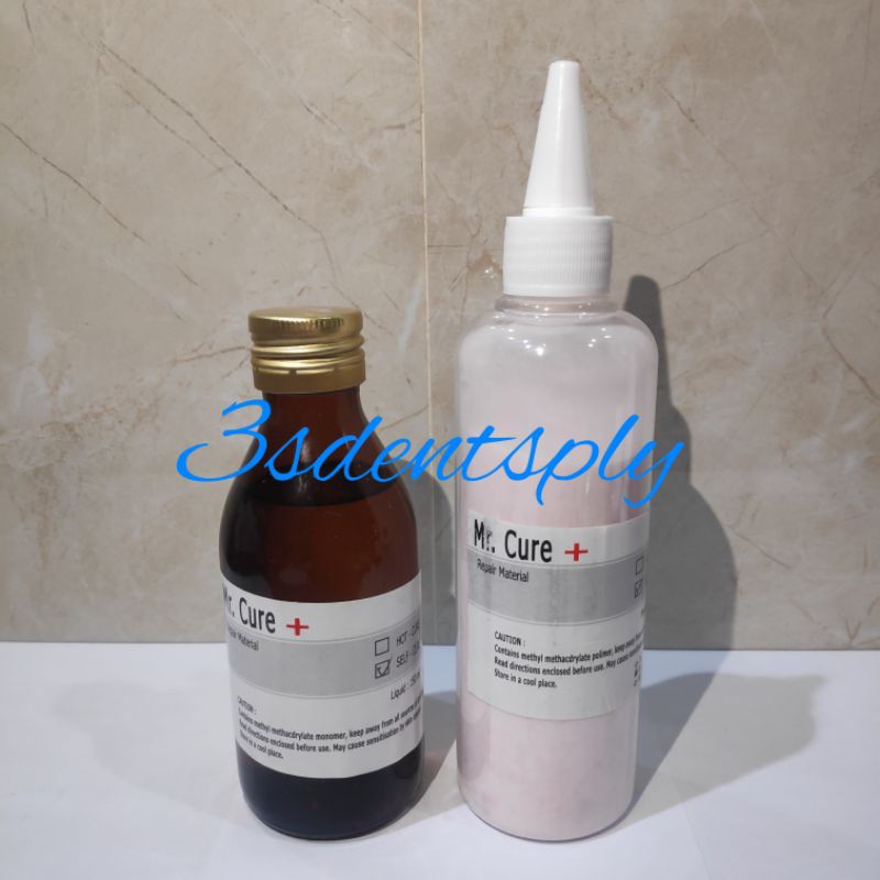 Jual Paket MR Cure + Acrylic Self & Heat Cure Powder + Liquid / bubuk ...