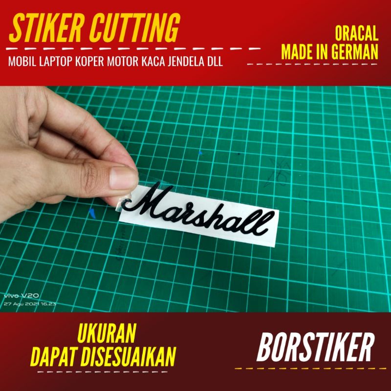 Jual STIKER MARSHALL | STICKER CUTTING BAHAN ORACAL CUSTOM LOGO ...