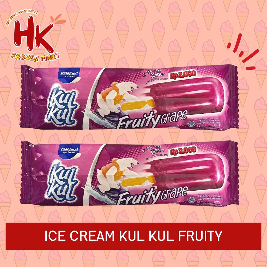 Jual Ice Cream Kul Kul Fruity Grape (es krim buah anggur) walls glico ...