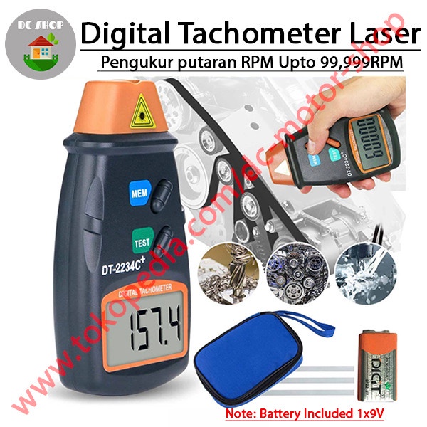 Jual LCD Digital Laser Infrared Tachometer RPM Alat Ukur Kecepatan ...