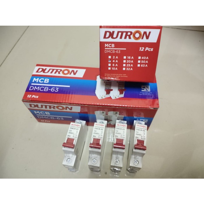 Jual Dpm Mcb Domae Dutron 1 Phase Circuit Breaker C4a 4a 4 Ampere Sni