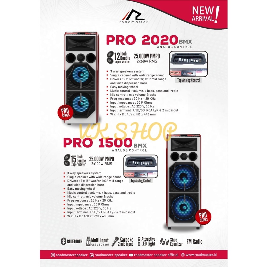 Jual SPEAKER AKTIF ROADMASTER PRO 2020 BMX/ PRO 2020BMX/ PRO2020BMX 12 ...