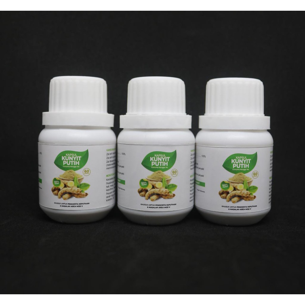 Jual KUNYIT PUTIH KAPSUL (CURCUMA MANGGA VAL 60 KAPSUL) | Shopee Indonesia