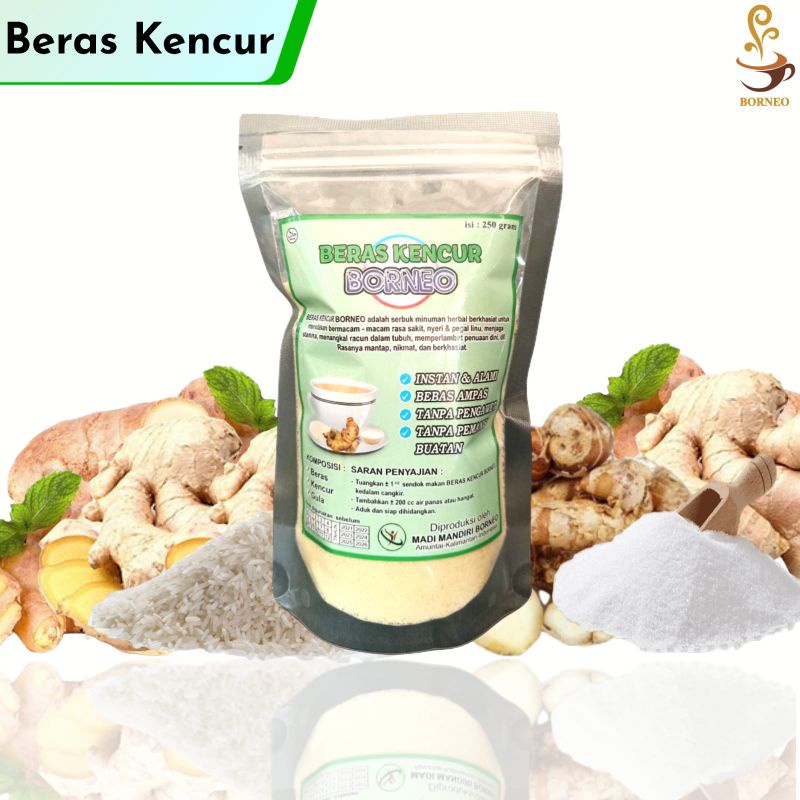 Jual Beras Kencur Borneo 250gram /Beras Kencur bubuk instan | Rempah ...