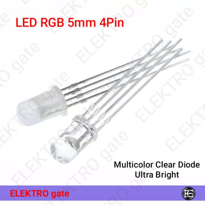 Jual LED RGB 5mm 4Pin Multicolor Clear Diode Ultra Bright | Shopee ...