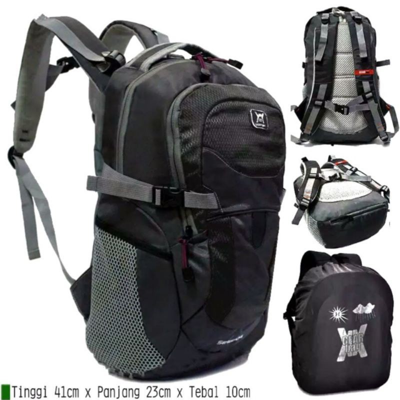 Jual tas ransel gearbag 20 ltr tas punggung backpack free rain cover ...