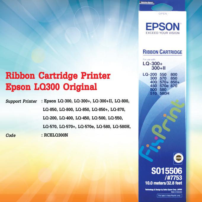 Jual RIBBON ORIGINAL EPSON CARTRIDGE LQ-300 LQ-300+ LQ-300+II LQ800 ...