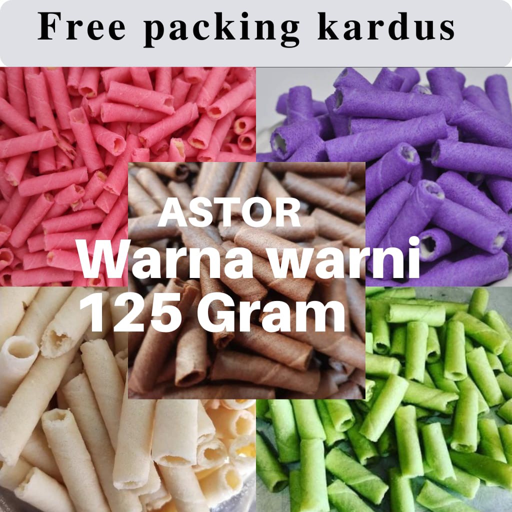 Jual snack kiloan wafer stick astor mini 125 gram | makanan ringan ...