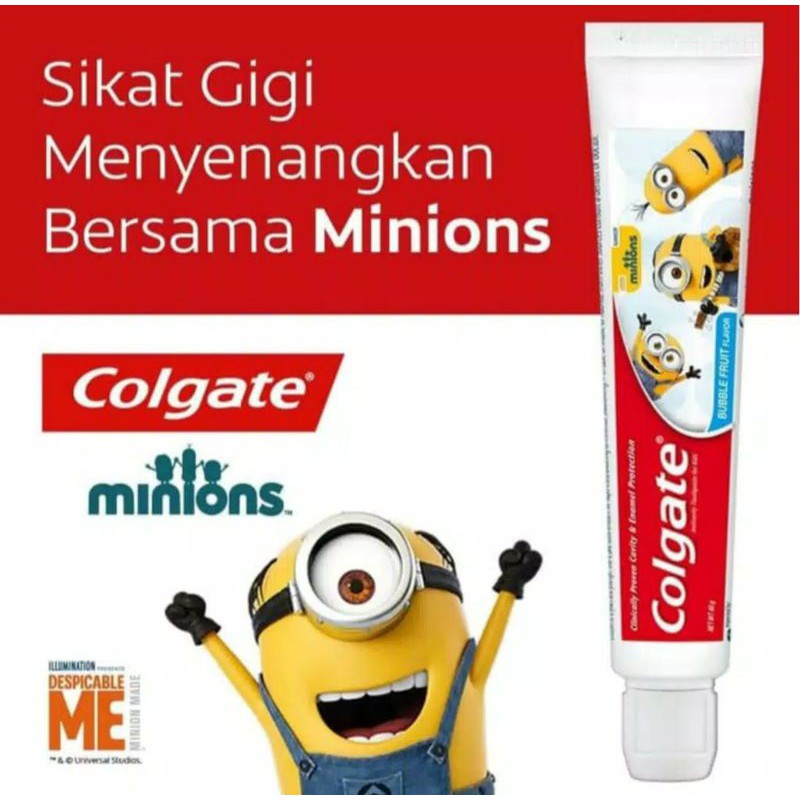 Jual Colgate Kids Minions Toothpaste 40 gr | Shopee Indonesia