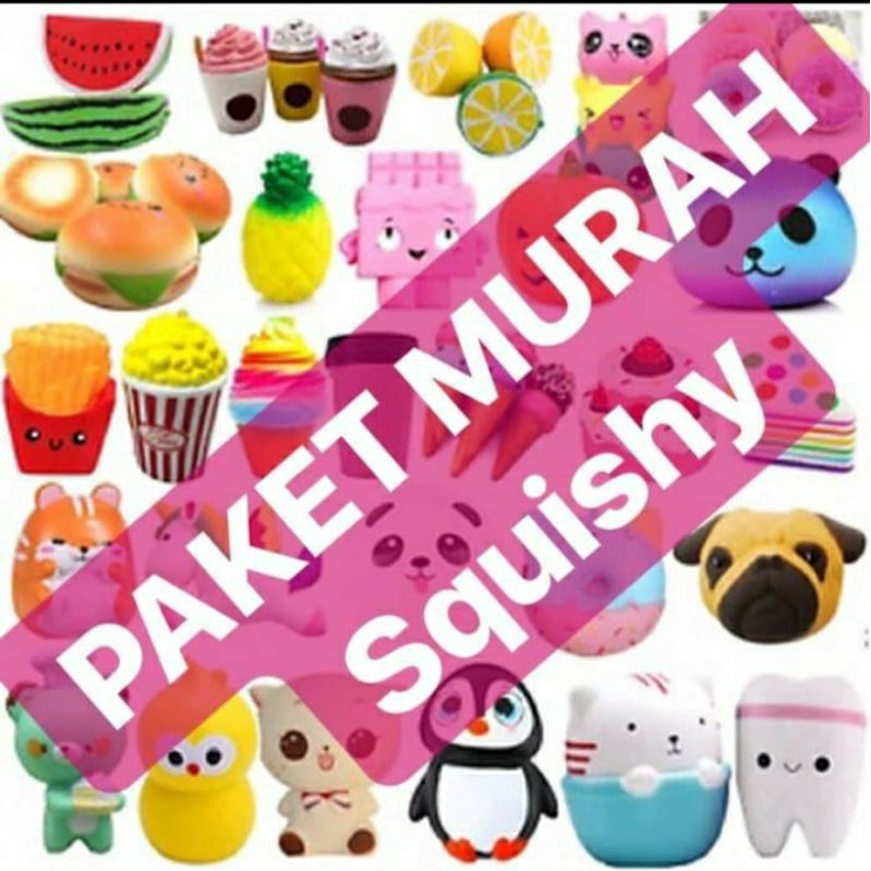 Jual squishy paket hemat 5 pcs squishy murahsquishy lucu squishy ice ...