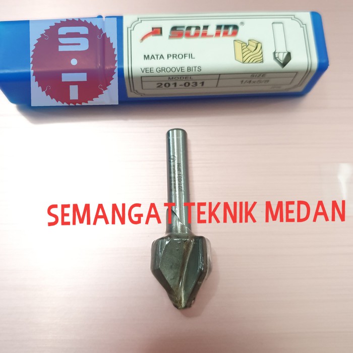 Jual MATA TRIMMER ROUTER VEE GROVING V TOMBAK 1/4" 16mm 5/8" SOLID 201 ...