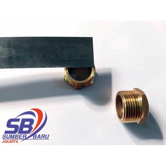 Jual Fokring Neppel Nepel Fitting Sambungan Operan 3/4" x 1/2" Kuningan ...