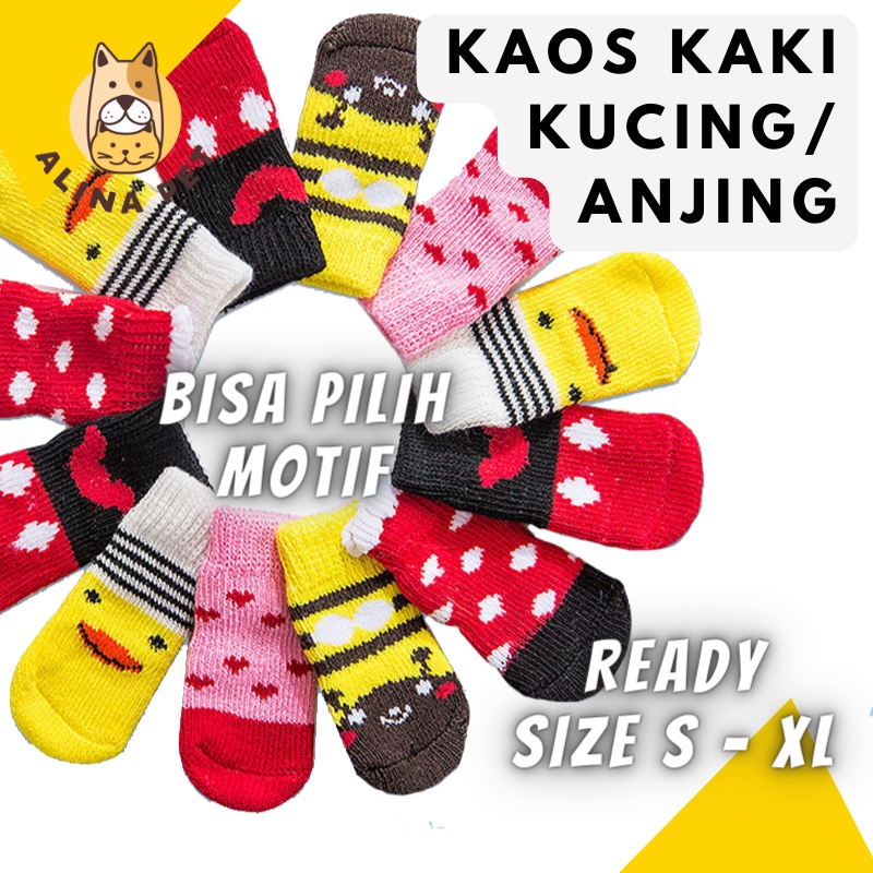 Jual Kaos Kaki Anti Slip Katun Anjing Kucing Pet Cotton Socks Dog Socks ...