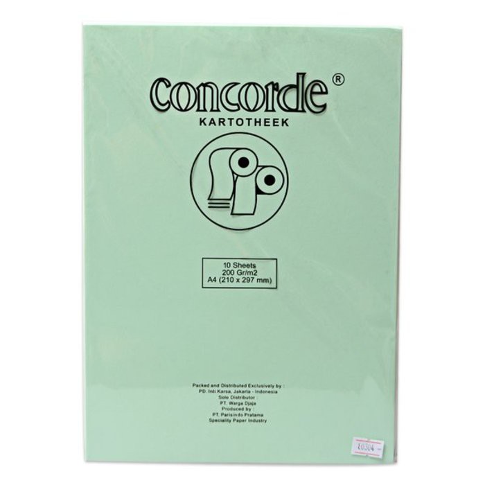 Jual KERTAS CONCORDE A4 200 GR 80304 GREEN | Shopee Indonesia
