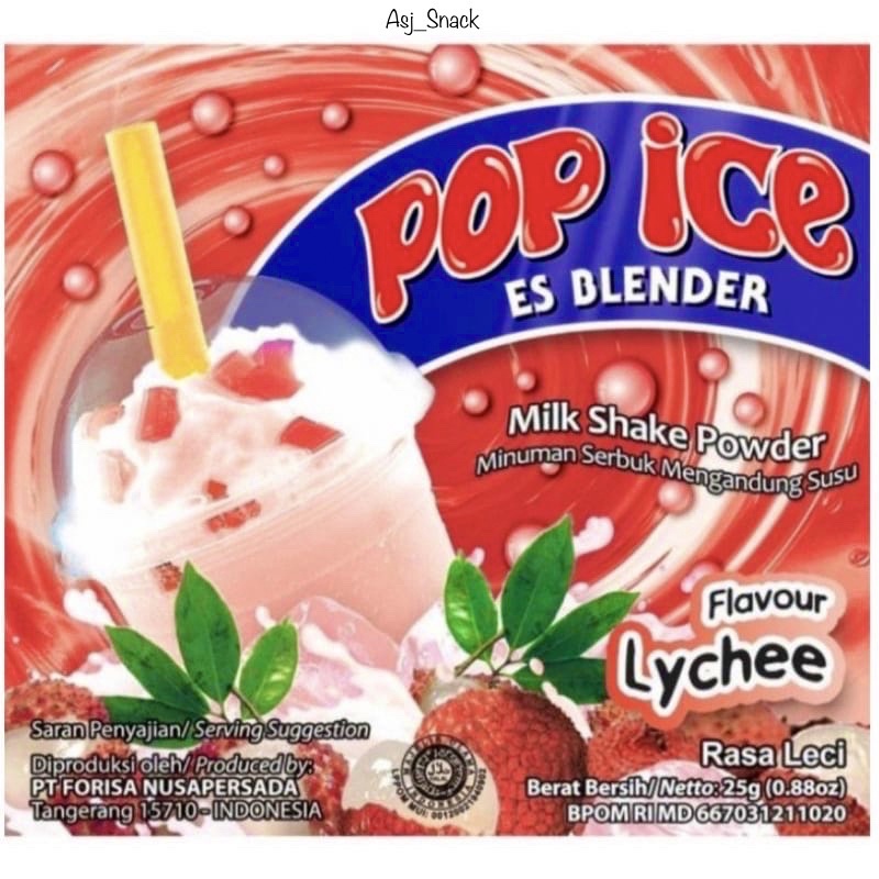 Jual Popice Drink Powder & Blender, Milk Shake Powder All Varian Rasa ...