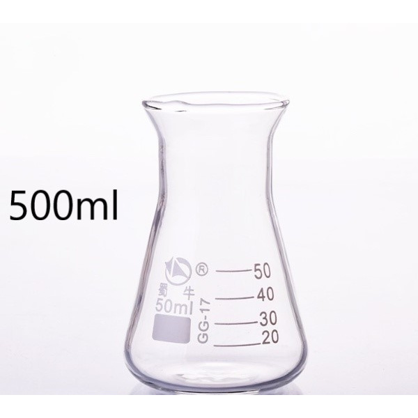 Jual SHUNIU Erlenmeyer Flask Wide Neck 500ml | Shopee Indonesia