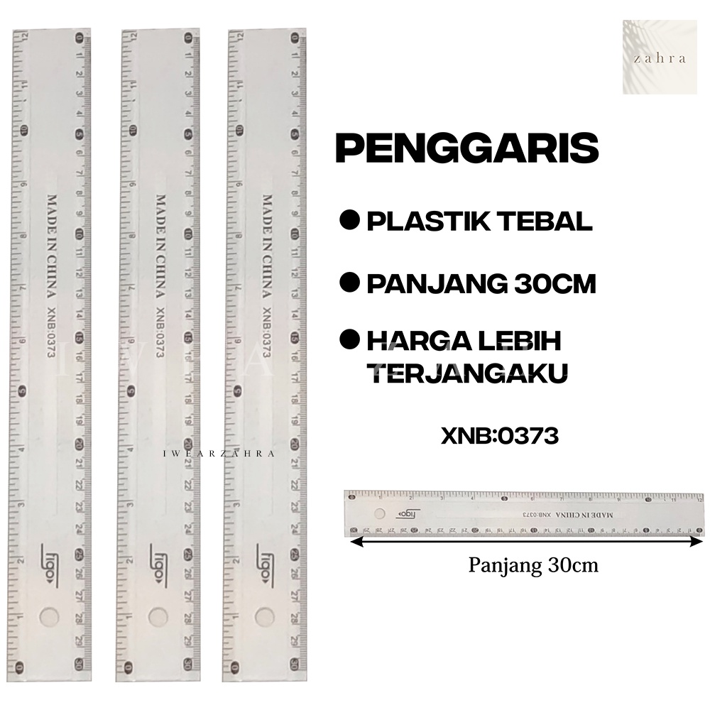 Jual PENGGARIS PLASTIK 30CM - Perlengkapan Anak Sekolah ALat Tulis ...
