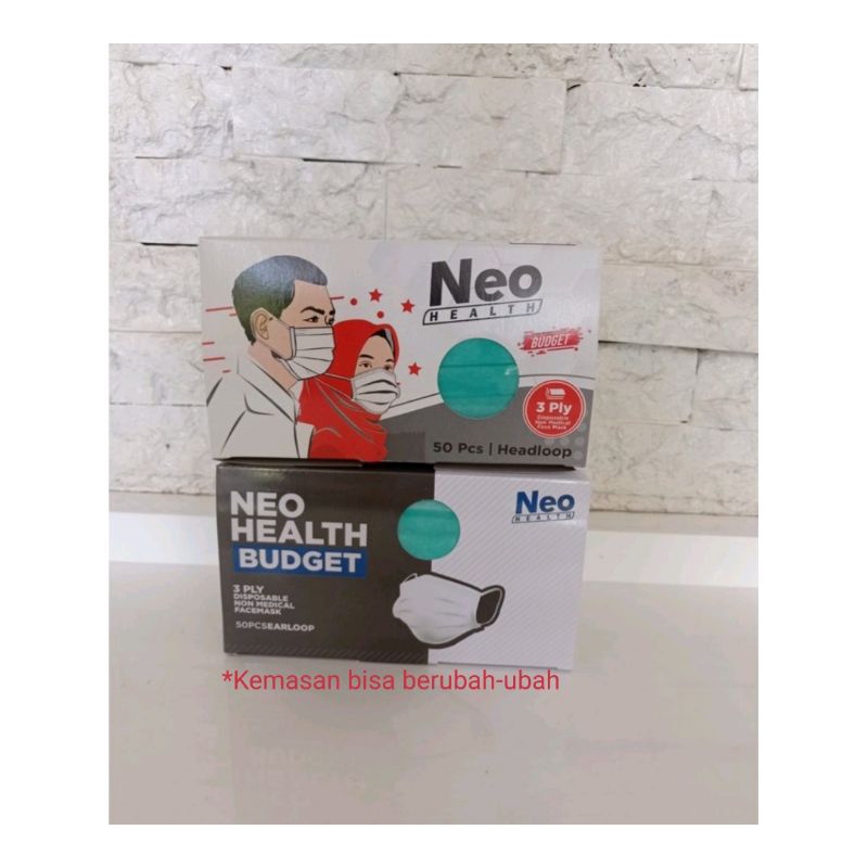Jual MASKER NEO BUDGET KEMENKES (EARLOOP/HEADLOOP) | Shopee Indonesia