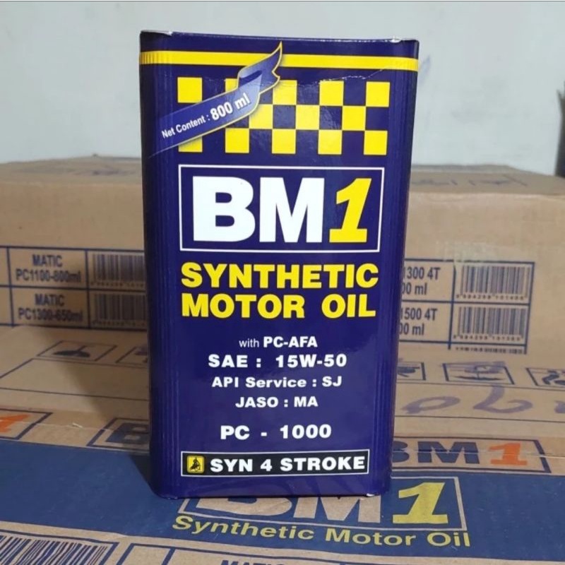 Jual Oli Mesin Motor BM1 4T SAE 15W-50 PC1000 JASO MA Original BM1 ...
