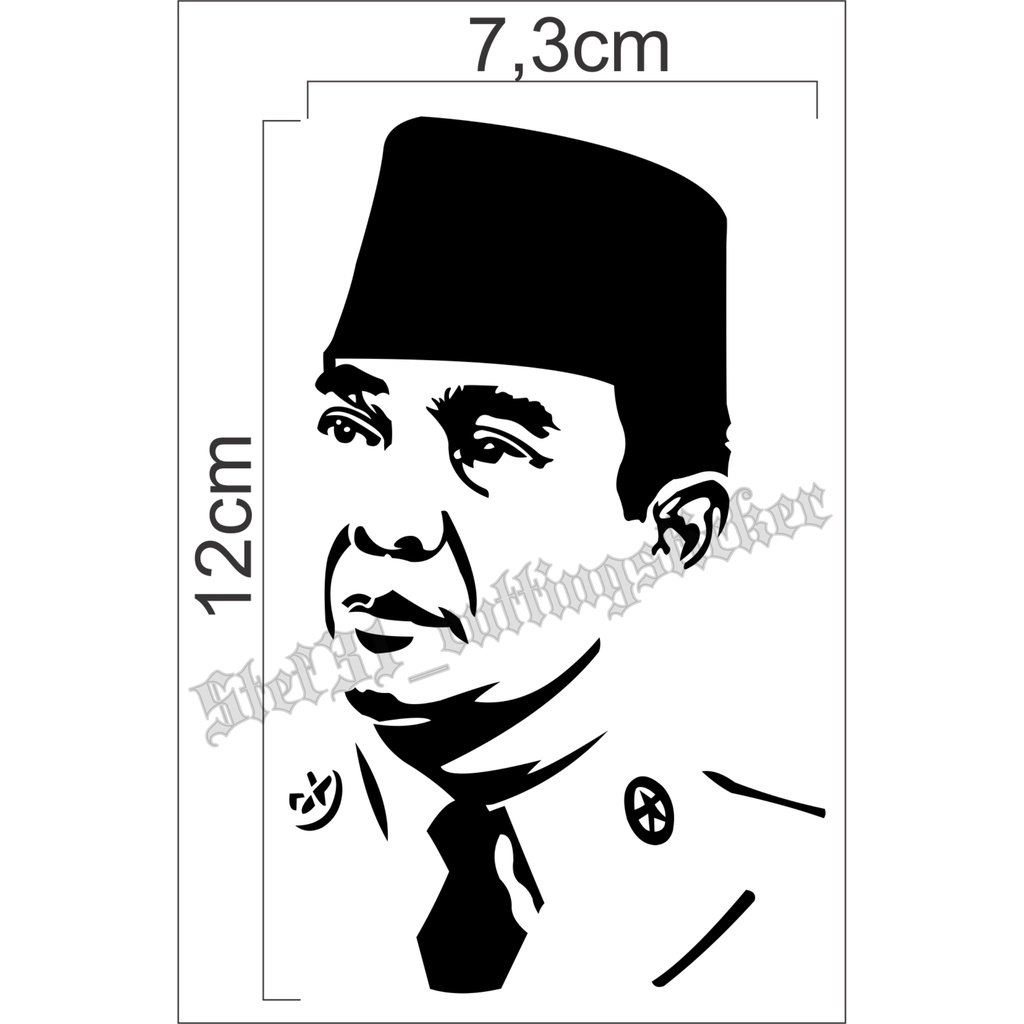 Jual Stiker cutting sketsa soekarno, sticker soekarno | Shopee Indonesia