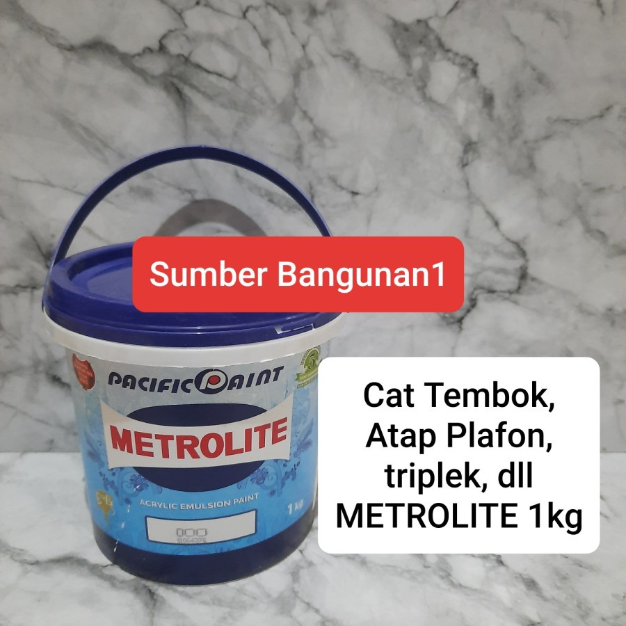 Jual Cat tembok putih 1 kg METROLITE cat plafon atap triplek dinding ...