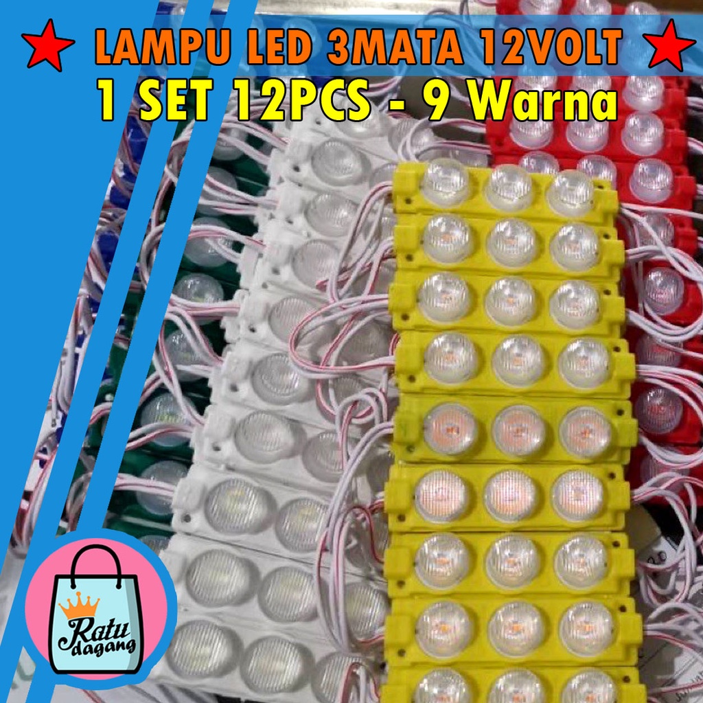 Jual GROSIR lampu led 3mata 12volt harga 20pcs lampu kabin lampu ...