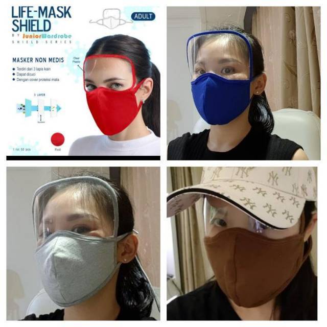 Jual ASLI JW MASKER NONMEDIS LIFE-MASK SHIELD DEWASA ANTI BACTERIA 3 ...