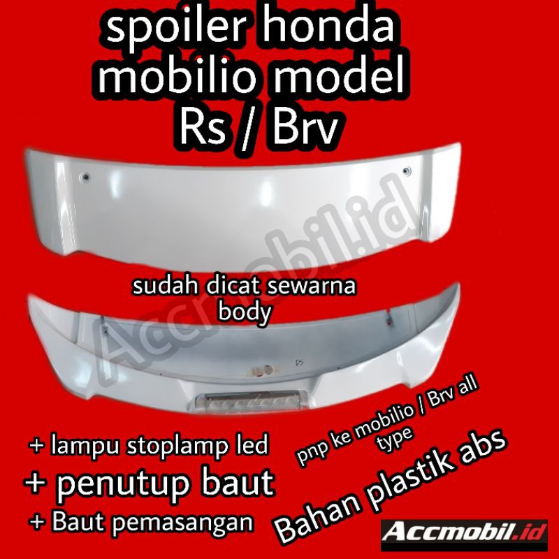 Jual spoiler plastic honda mobilio brv dengan lampu | Shopee Indonesia