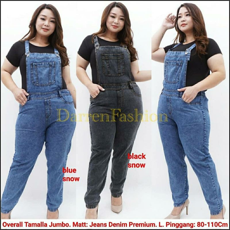 Jual Overall Tamalla Jumbo Bigsize . Celana Panjang Overall Jeans Denim ...