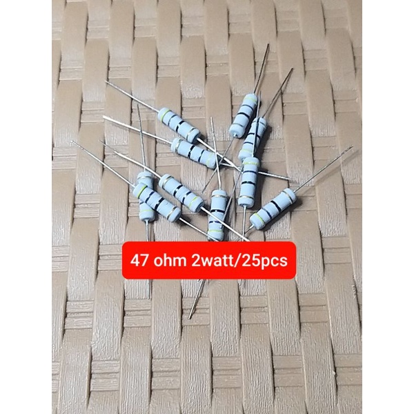 Jual Resistor 47 ohm 2watt 25pcs | Shopee Indonesia