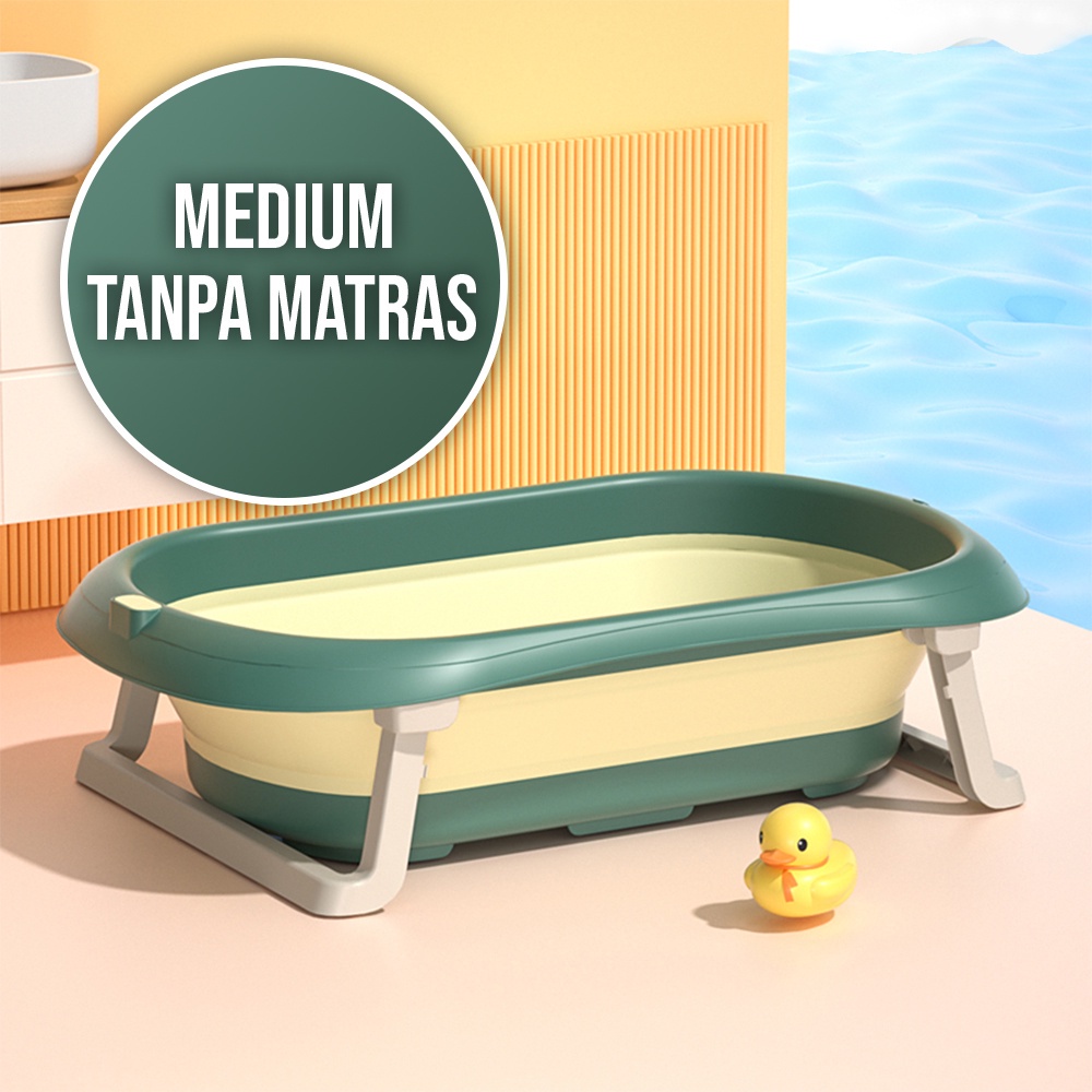 Jual Terensu Bak Mandi Bayi Lipat Foldable Baby Bathtub FREE Matras ...