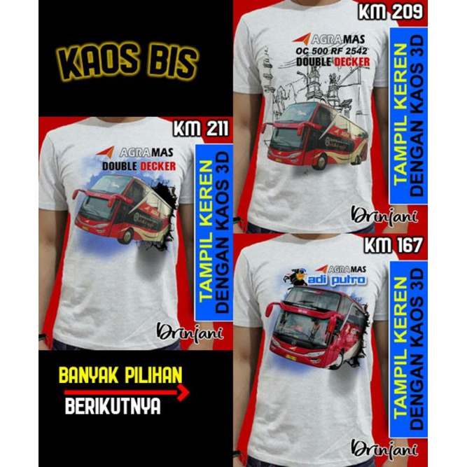 Jual kaos baju / sablon satuan / bus / bis / agramas / rosalia indah ...