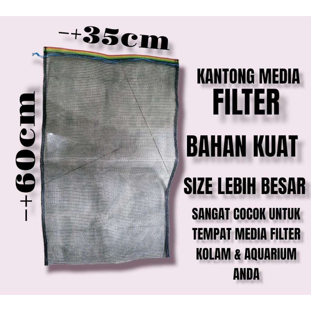 Jual KANTONG MEDIA FILTER BAG JARING WARING MEDIA FILTER KOLAM AQUARIUM ...