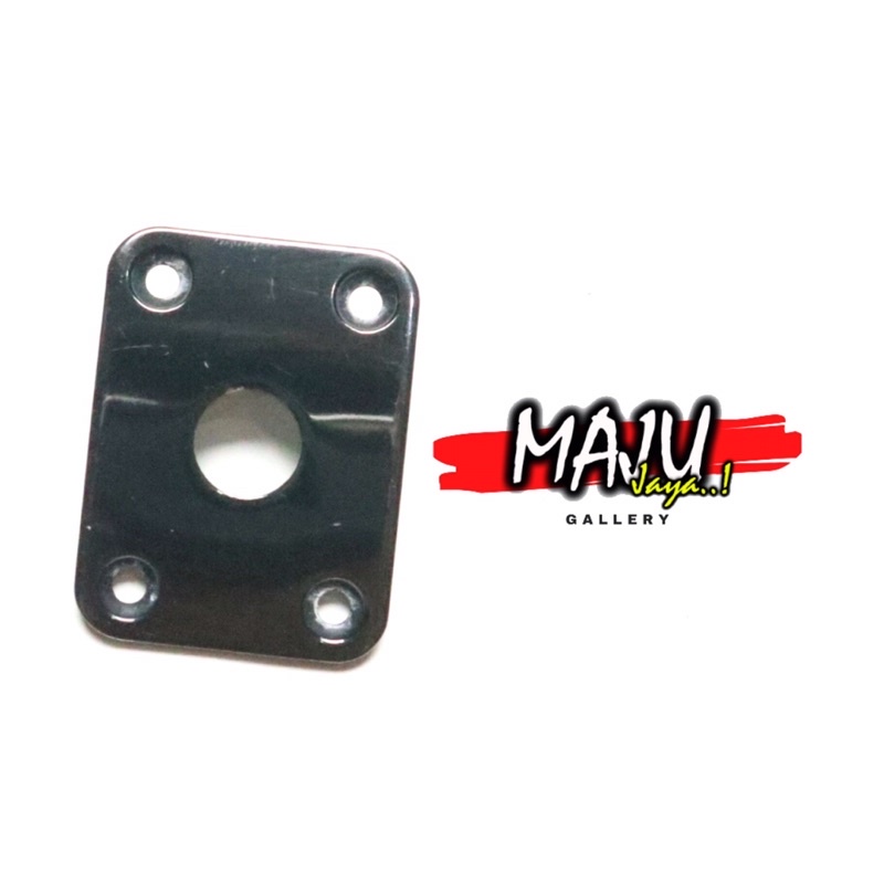 Jual jack plate plat gitar bass elektrik besi kotak hitam lespaul LP SG ...