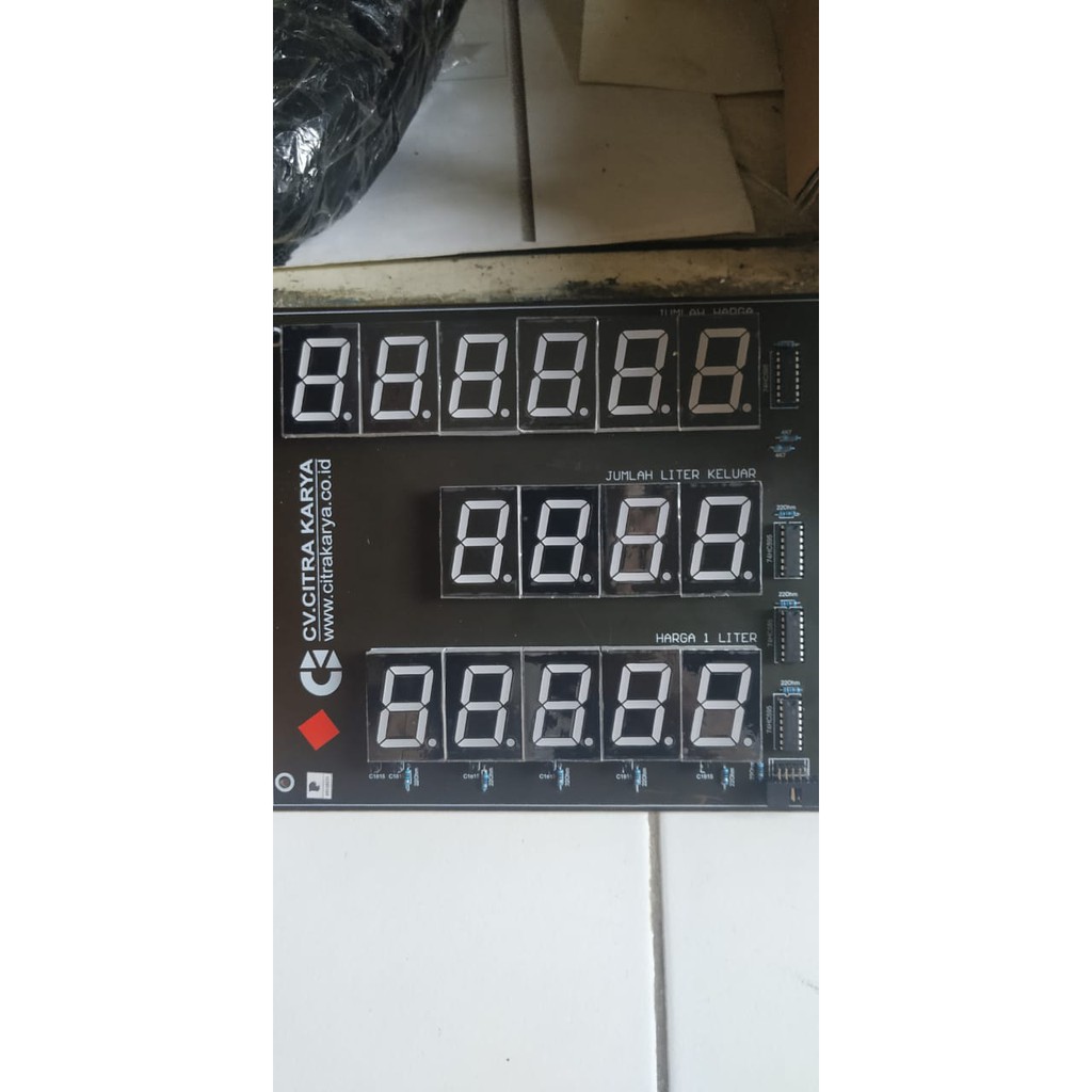 Jual Layar Display Pom Mini Digital | Pertamini Digital (Merah ...