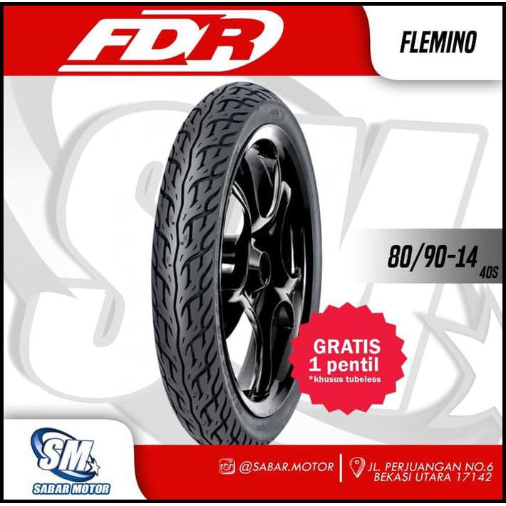 Jual Ban Motor Fdr 80/90-14 - Flemino Tubeless | Shopee Indonesia