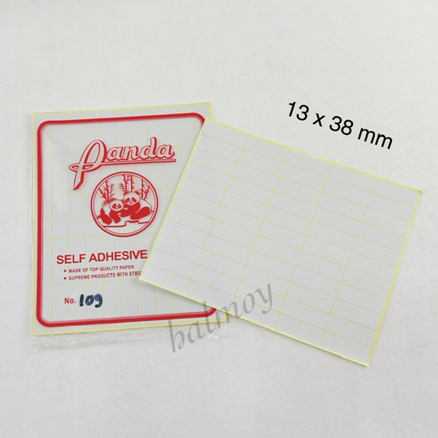 Jual STICKER LABEL / NAMA NO. 109 13 X 38 MM ( 7 LEMBAR ) | Shopee ...